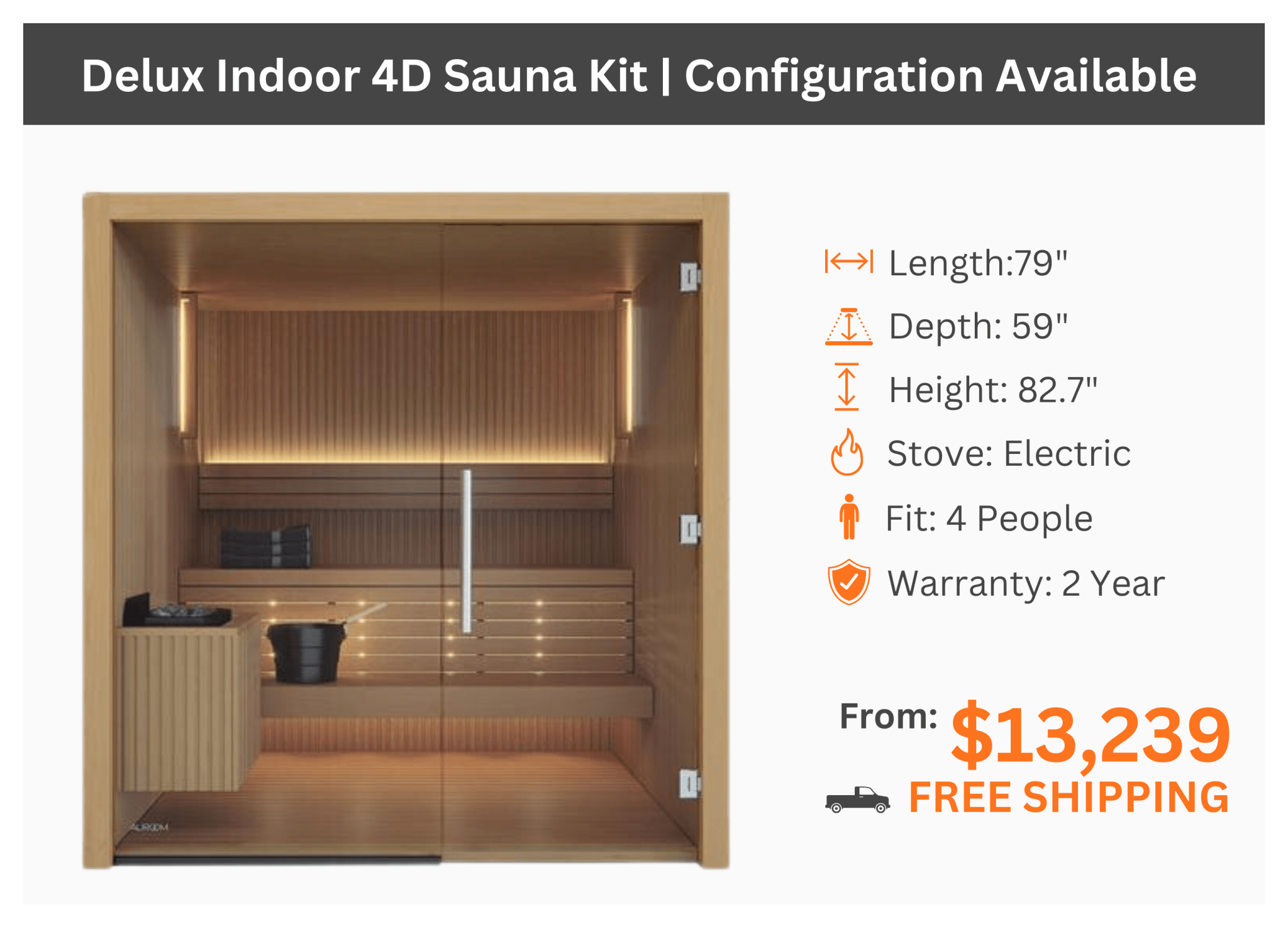 Indoor Saunas For Sale - Delux Saunas